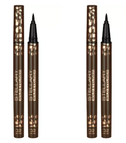 Фетровая подводка для глаз Stellary Wild Eyeliner, тон 02 Коричневый, 0,80 мл, 2 шт