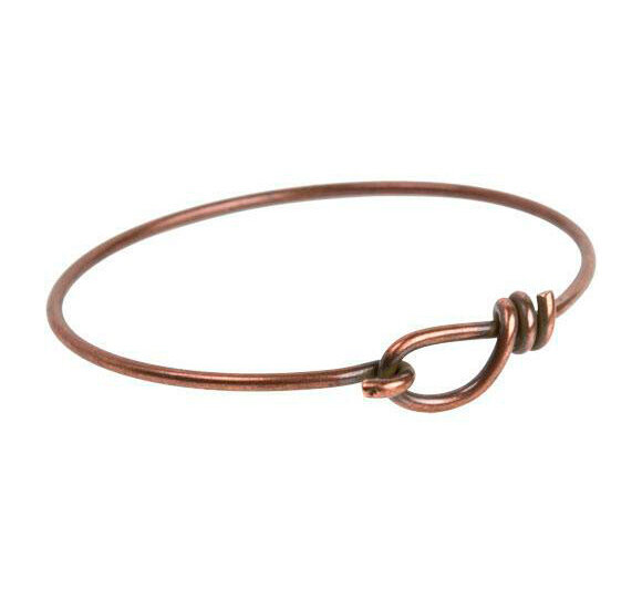 Основа для браслета, 68х66х2мм, TierraCast, с застежкой-крючком, базовый материал - сталь, медная с чернением, 1 шт.