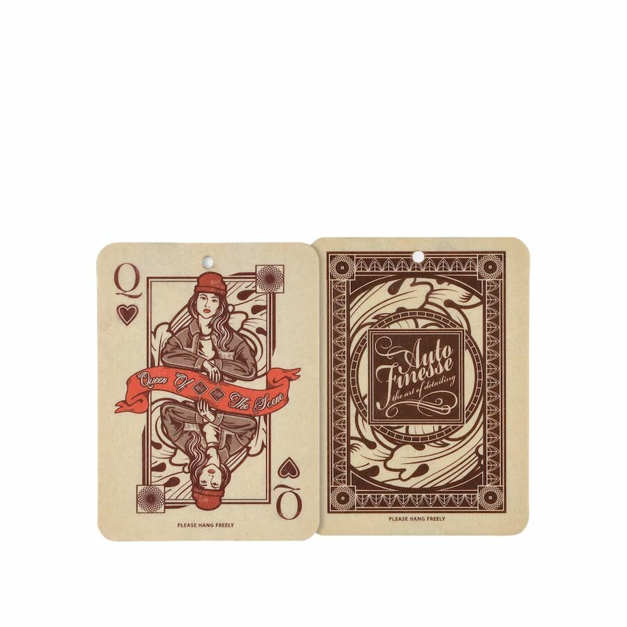Ароматизатор в автомобиль Auto Finesse Playing Card, Дама, аромат клюквы и пименто, картонный подвесной