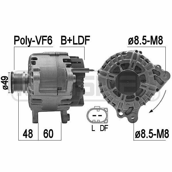 Генератор для автомобиля, ERA 209200 (1 шт.)