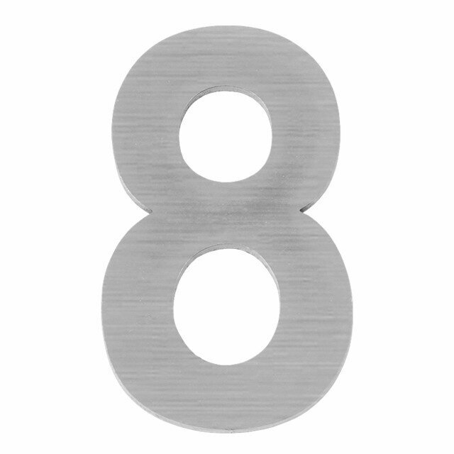 Цифра-8 самоклеящаяся из нержавеющей стали с сатинированной хромированной отделкой для мебели