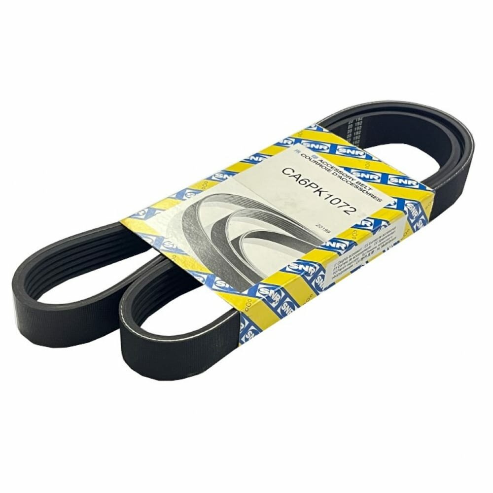 Ремень поликлиновой SNR CA6PK1072 для промышленного привода, усиленный тканевый слой, высокая гибкость и износостойкость