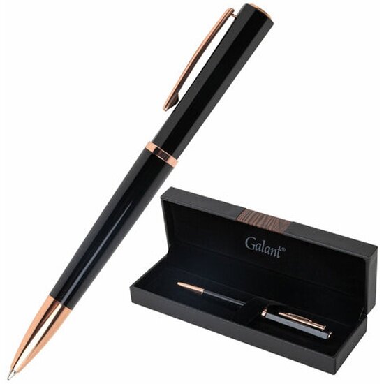 Ручка подарочная Galant шариковая "Speer", корпус темно-синий, детали розовое золото, узел 0,7 мм, линия письма 0,5 мм, синяя, 144169