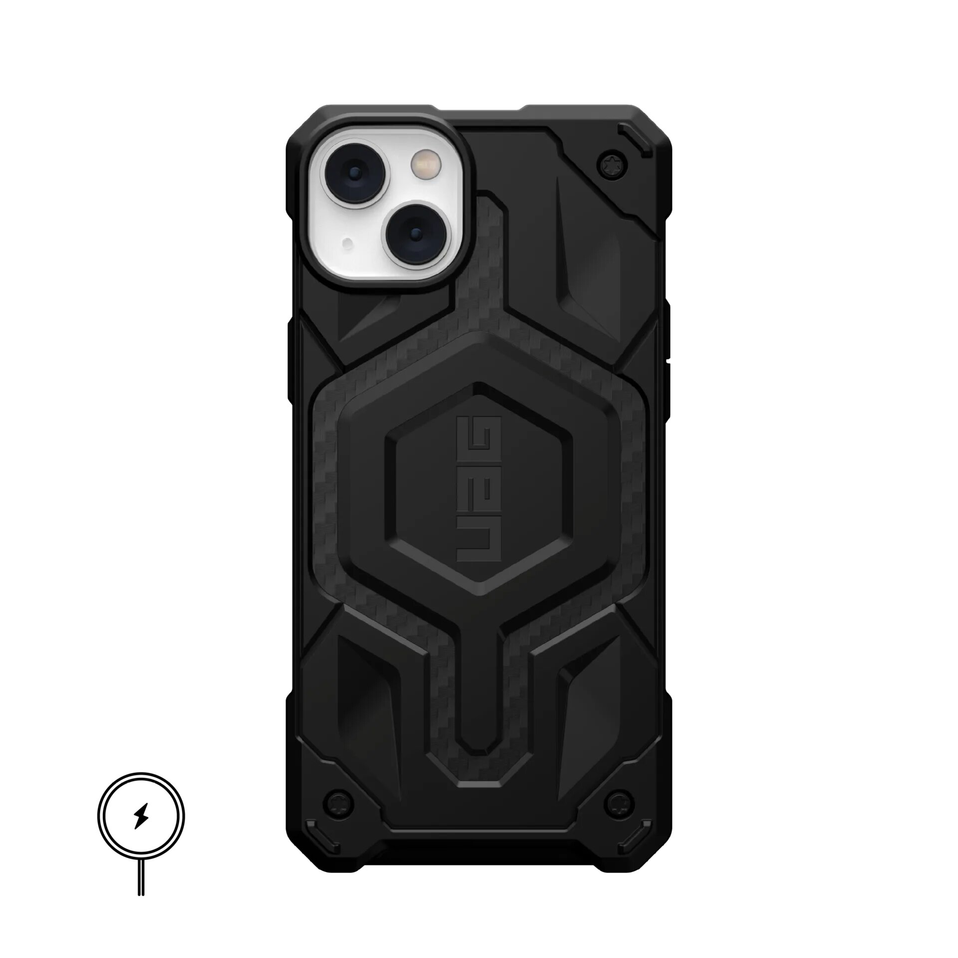 Чехол с поддержкой MAGSAFE Uag Monarch Pro для iPhone 14 Plus 6.7", цвет карбон (Carbon Fiber)