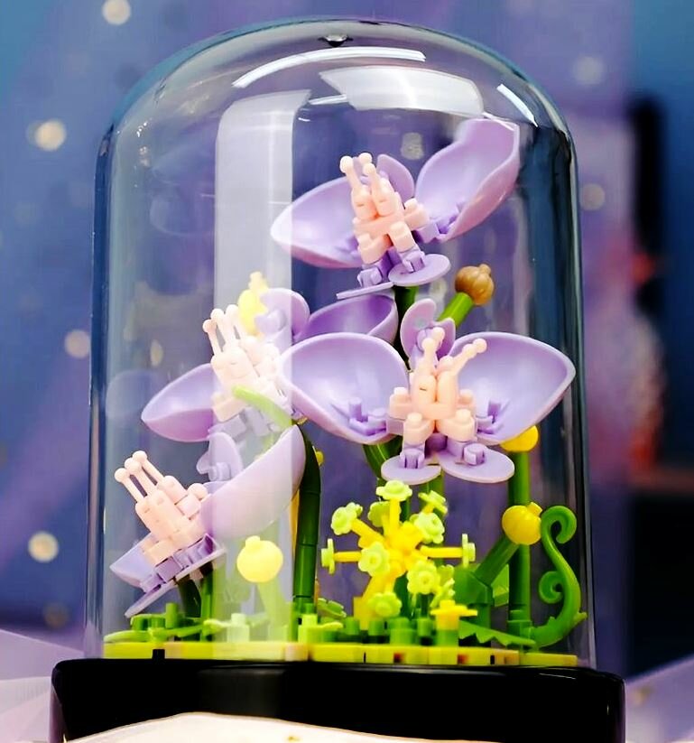 Конструктор 3D из миниблоков Balody Цветы в колбе, 374 деталей - BA16345