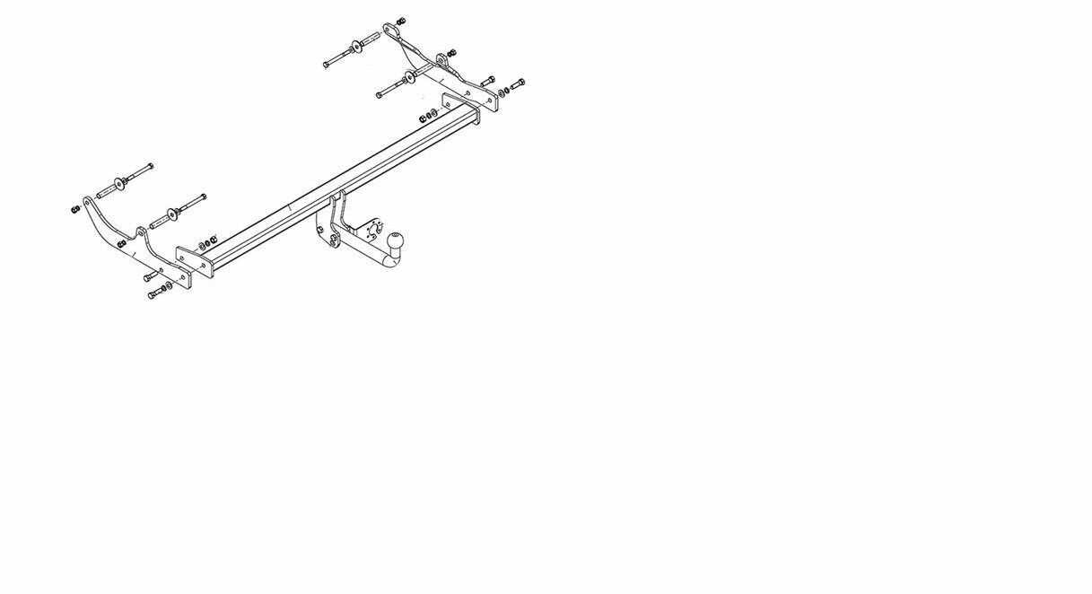 Фаркоп для Renault Fluence седан 2009г.-по н. в. (без электрики) (паспорт и сертификат) AvtoS. RN09