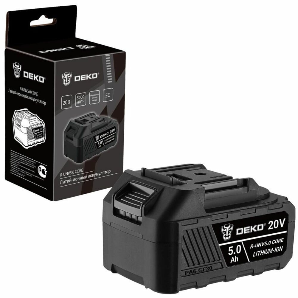 Deko R-UNV5.0 CORE, Li-ion, 20В, 5.0А*ч 083-1016