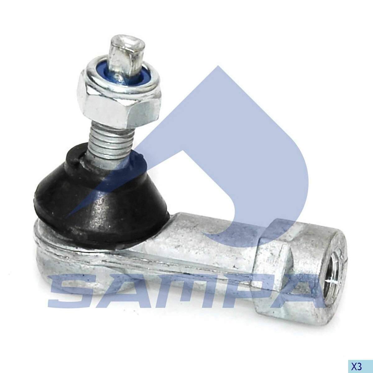 Наконечник тяги КПП левый DAF, Iveco, MAN, Scania, Volvo 100.008 SAMPA