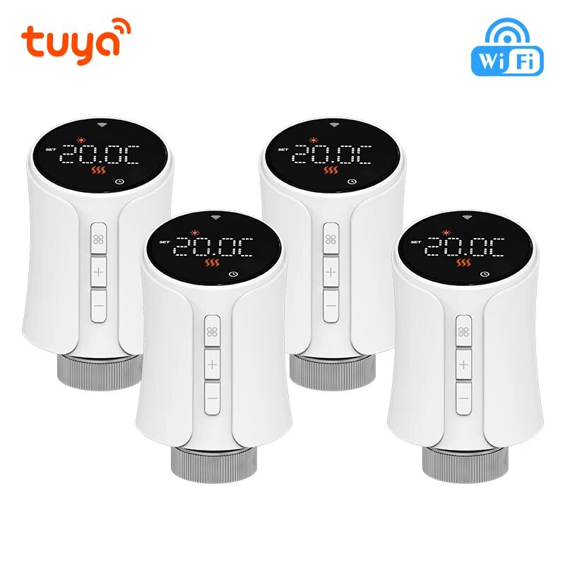 Tuya Wi-Fi термостатический клапан радиатора TRV706W 4PCS