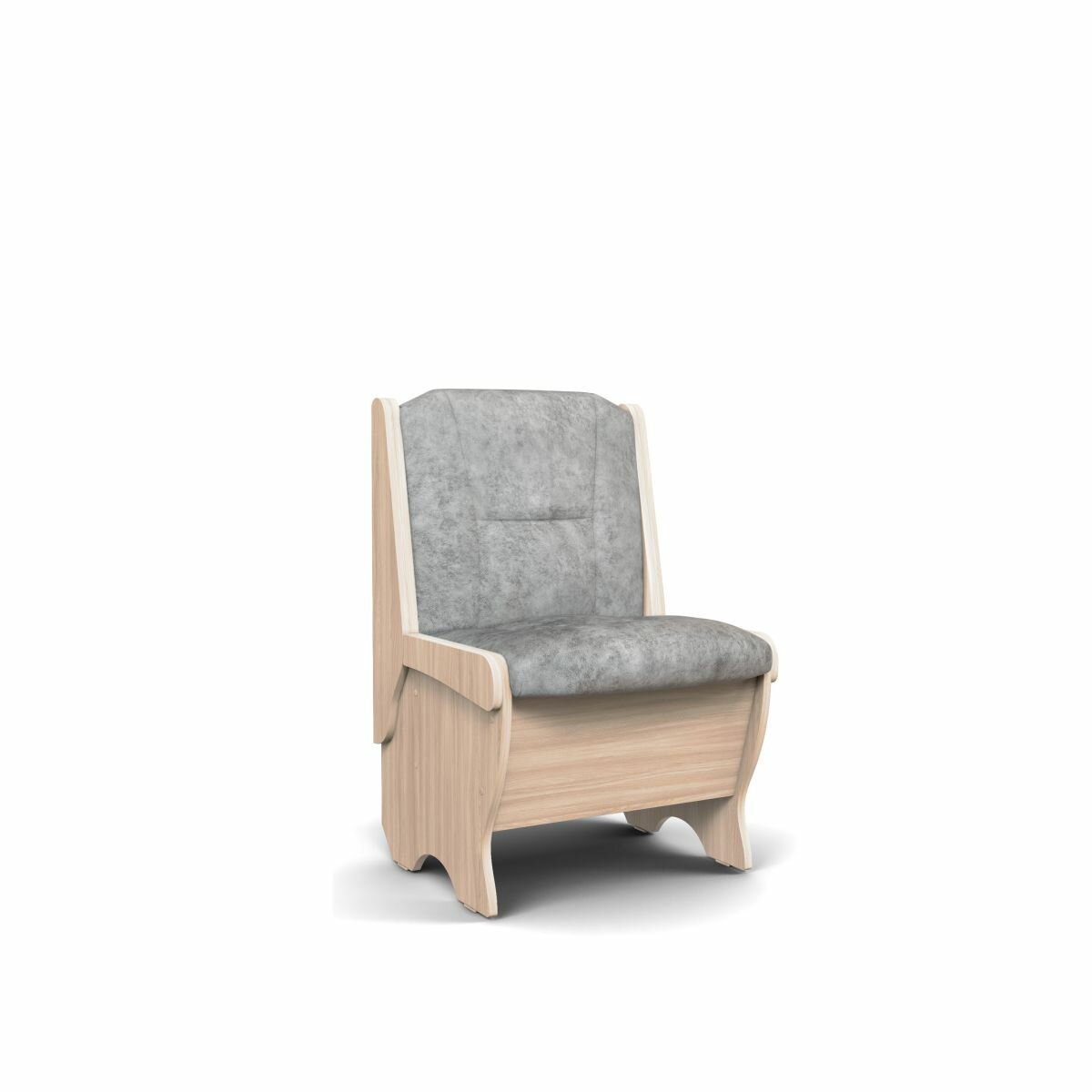 Скамья "лотос" малая (550мм) Ясень/Велюр Графит (Бител)