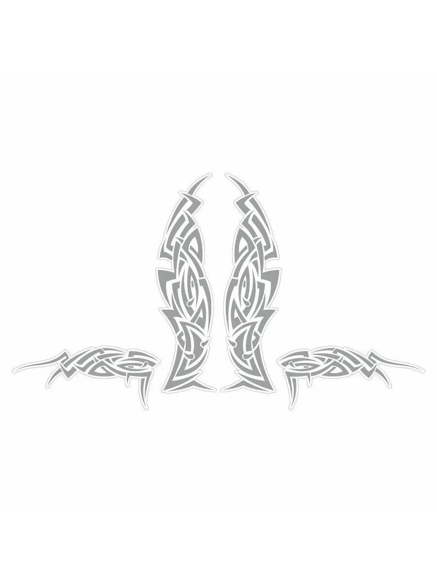 Тонировка-уголок, малая "Тату", вид № 3, 350х160мм, сер.