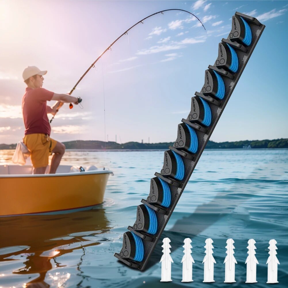 Держатель удочек для стены ABS 9 шт