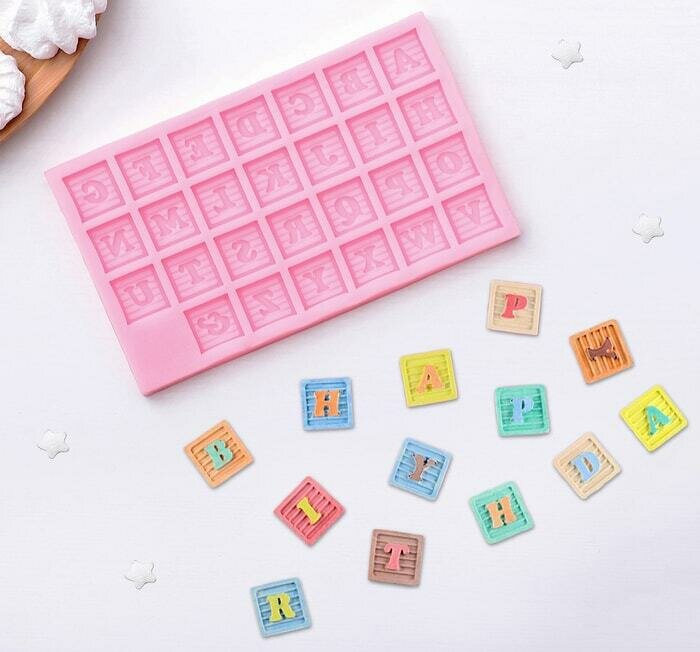 Молд для шоколада/мастики силиконовый Алфавит англ. Иу Жусима крафтс (Набор из 2 шт.)