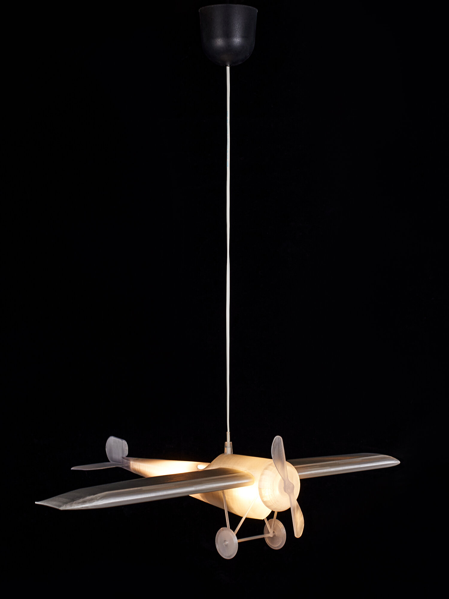 Подвесной светильник для разных помещений в форме самолета, люстра в детскую комнату, белый/прозрачный, площадь освещения 10 кв. м.