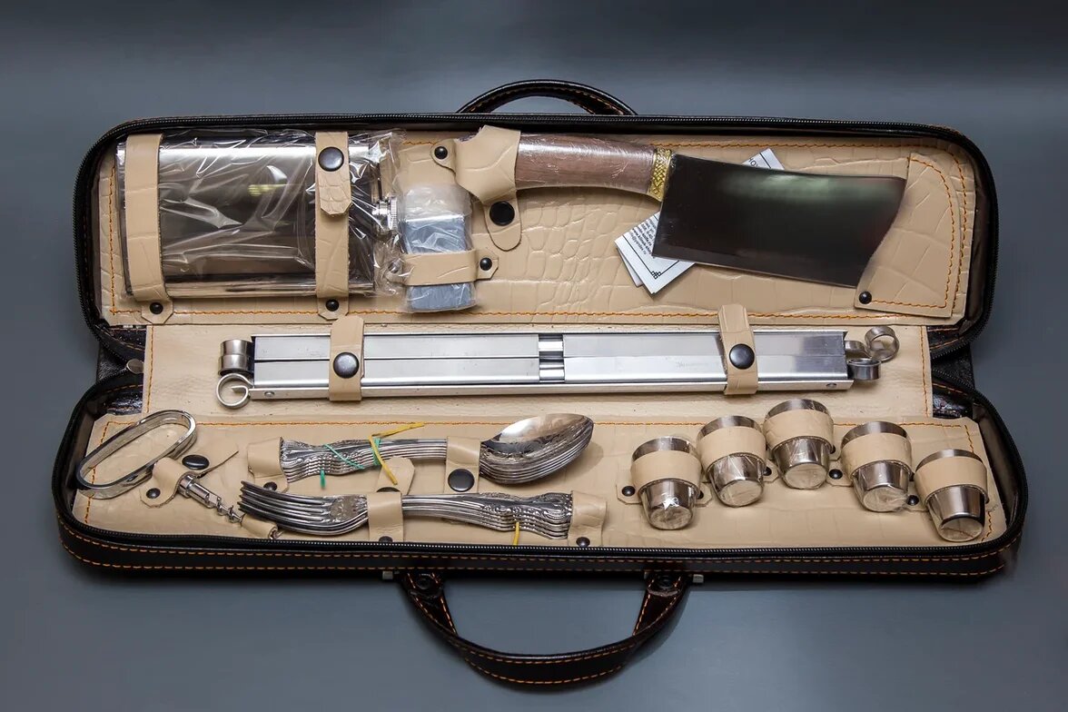 Шашлычный набор «Пикник №4 (тиснение)»