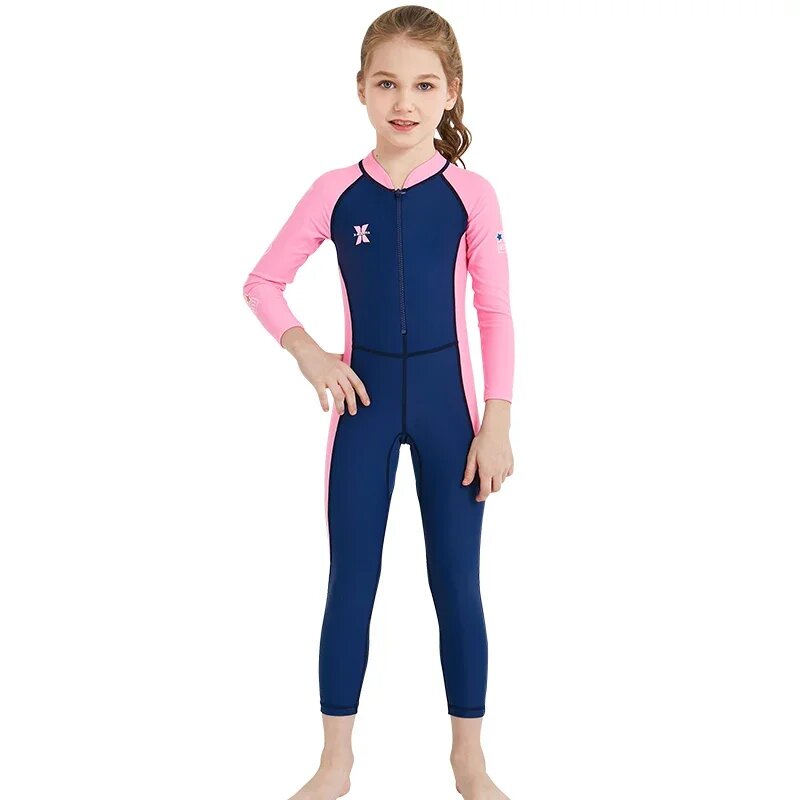 Детский гидрокостюм DIVE&SAIL UPF50+ М, blue for girl