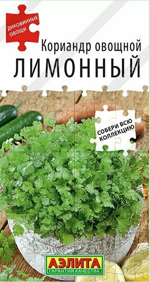 Кориандр овощной (кинза) Лимонный ( 3 упаковки семян )