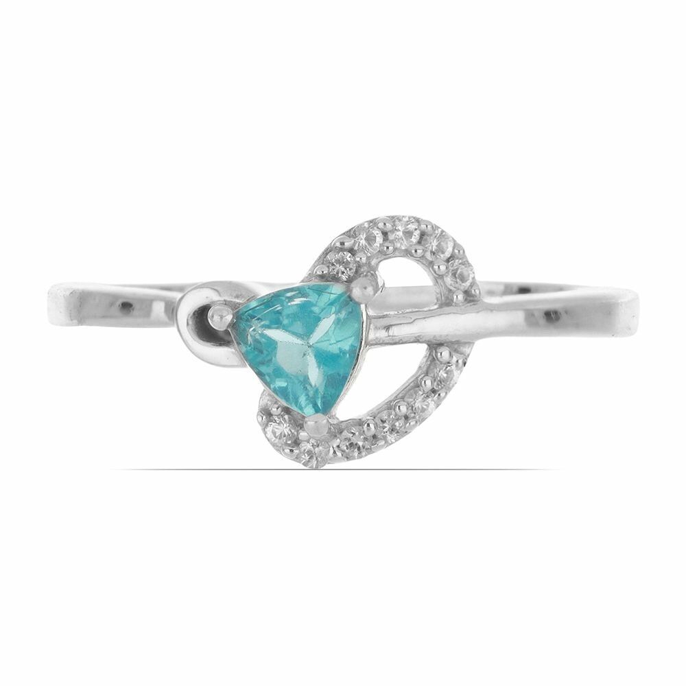 Кольцо, серебро, 925 проба, родирование, топаз