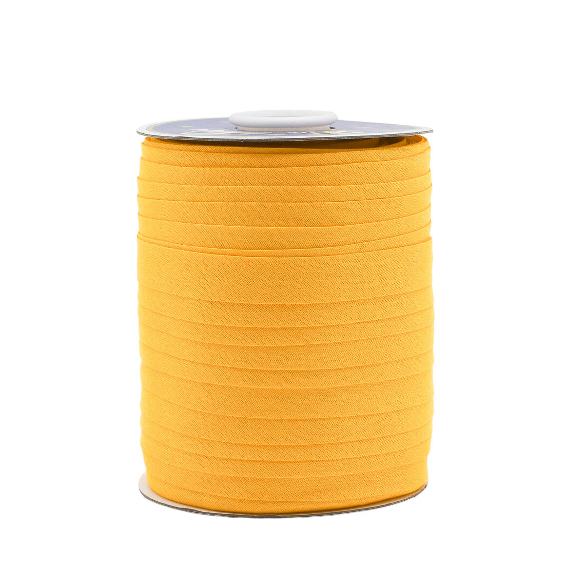 Косая бейка для шитья хлопок 100% Айрис, 15 мм*132 м (022 желтый)