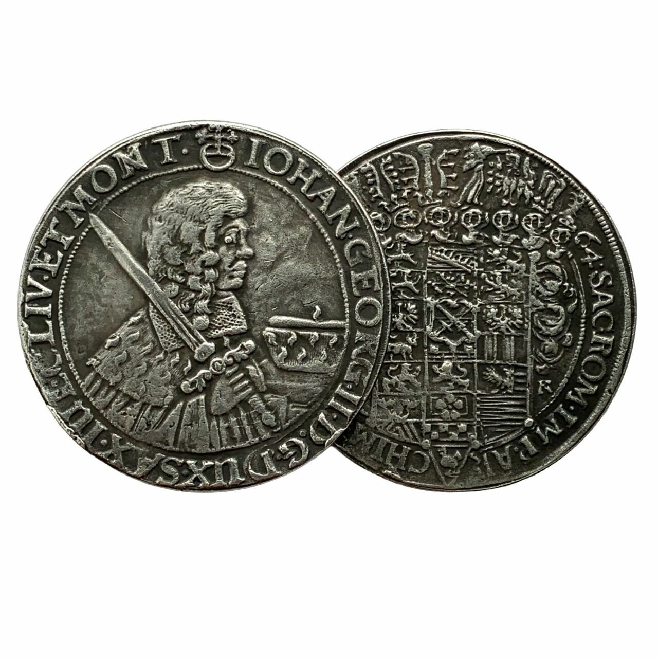 Талер 1664 года Иоган Георг ll Средневековая Европа. Коллекционная монета.