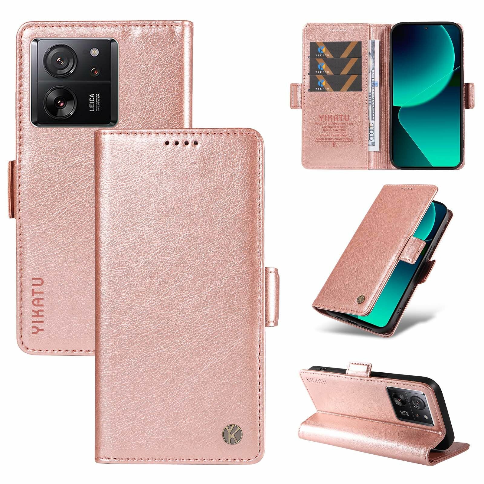 YIAKTU Чехол Книжка Для Xiaomi Mi 13T / Xiaomi Mi 13T Pro ( Сяоми 13 Т /Сяоми 13Т Про ) Чехлы для кошелек Флип Кожаный