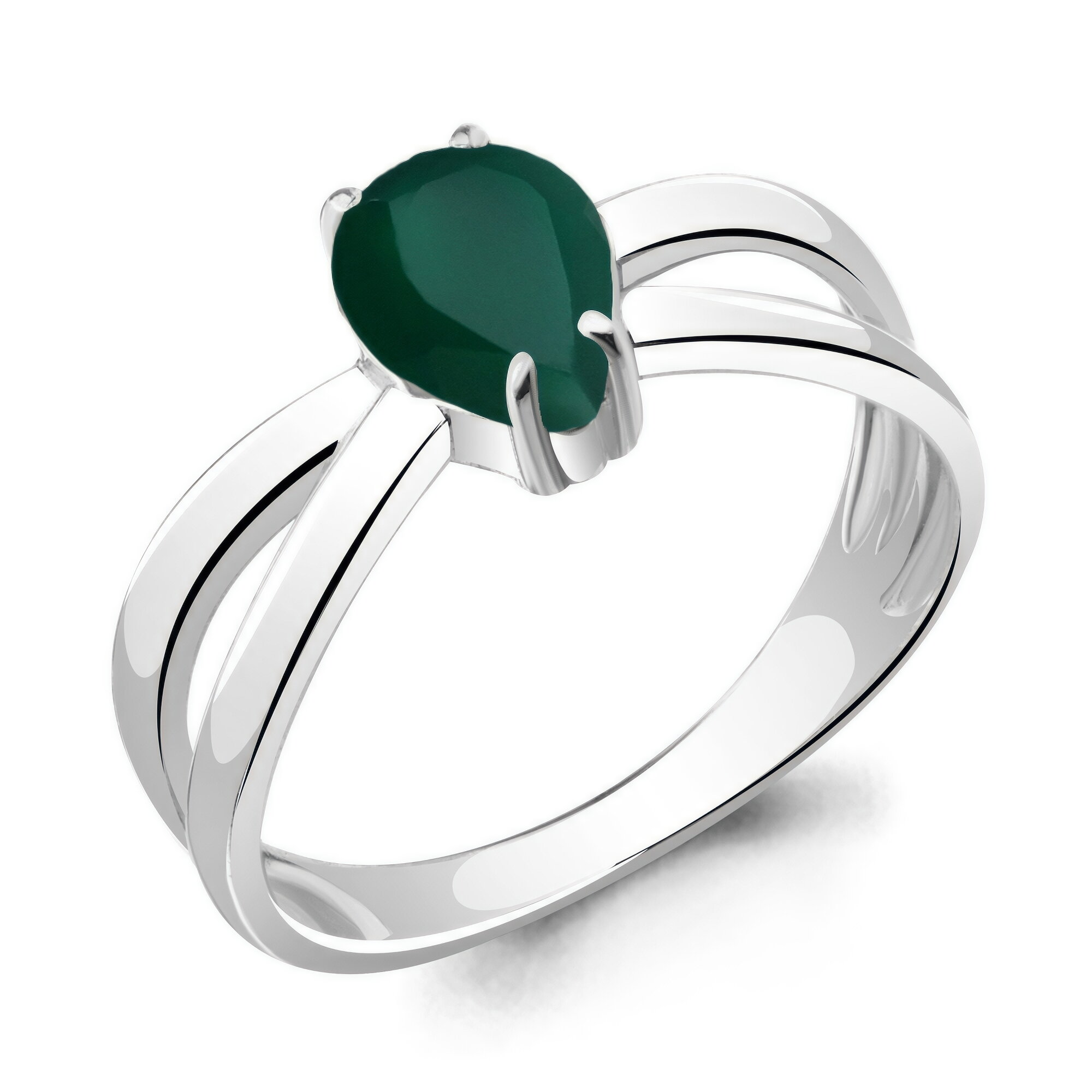 Кольцо, серебро, 925 проба, родирование, агат