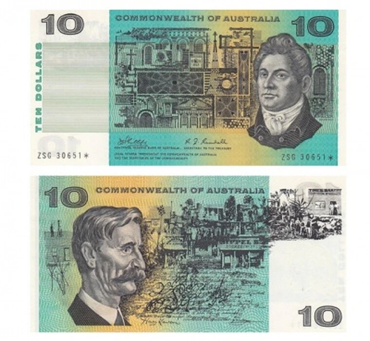10 долларов 1974 Австралия, сувенирная копия, банкноты и купюры редкие коллекционные
