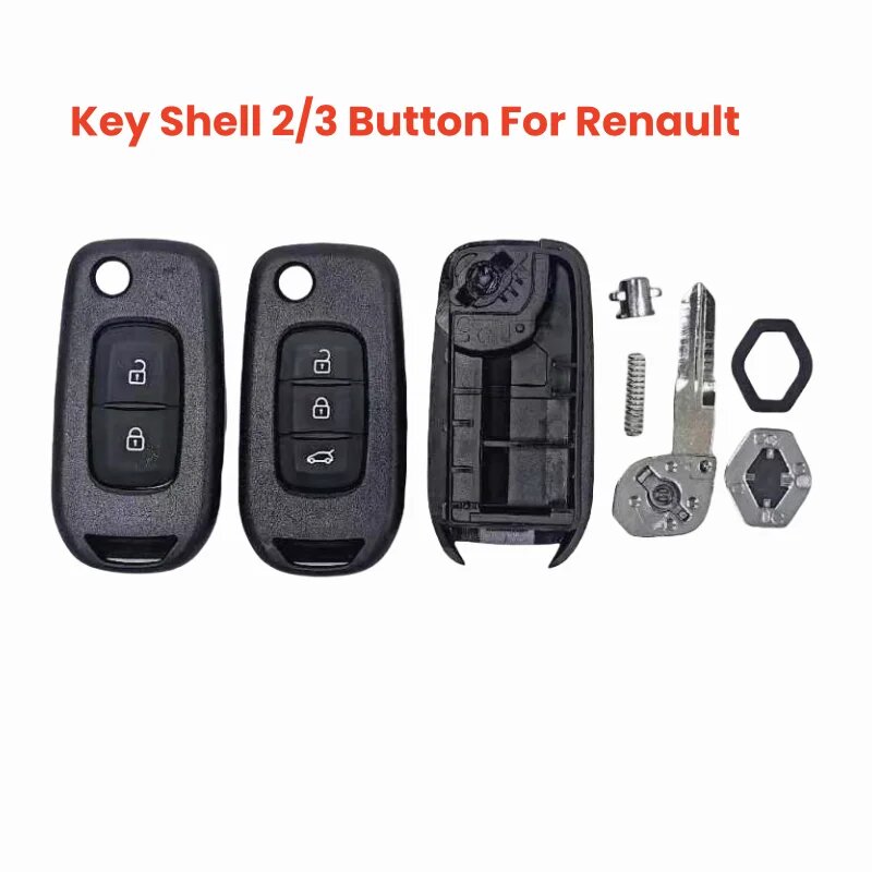Флип-ключ Peter-key Aftermarket, чехол с 2/3 кнопками для Renault Kadjar Captur Sandero Stepway Megane Logan Clio Dacia 5PCS 2 Button