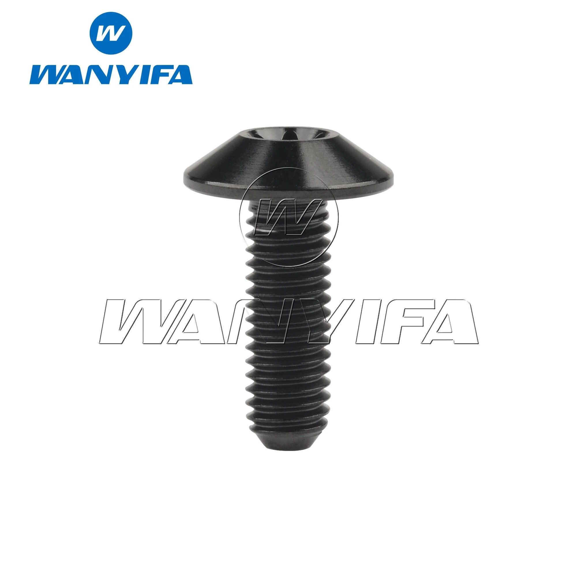Wanyifa титановые болты M4 M5x10 12 15 20 25 мм с кнопкой Torx М5 (постельное белье), Black, 20mm