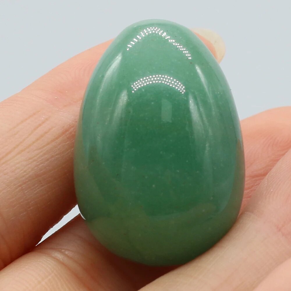 Хрустальное яйцо из опала 20x30 мм Изумрудный, Green Aventurine