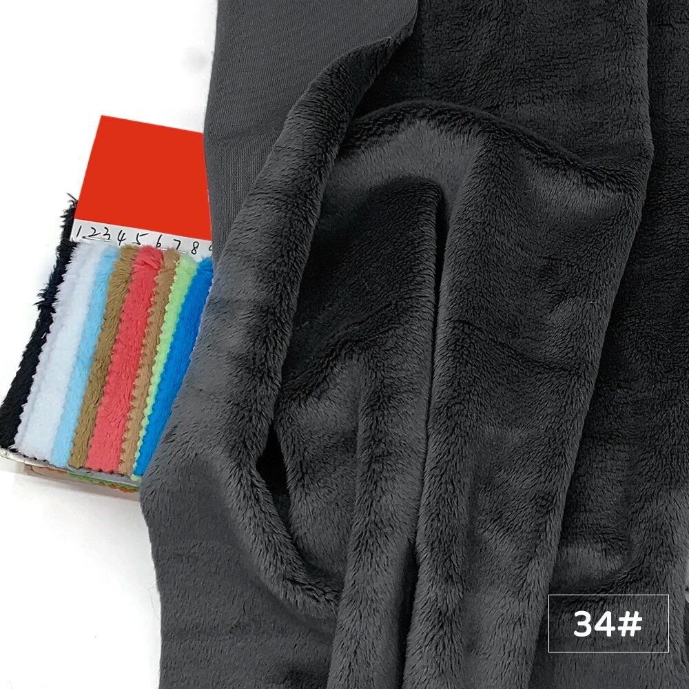 Minky Cuddle Velboa ткань ZYFMPTEX 49 цветов 5 мм Черный, 34