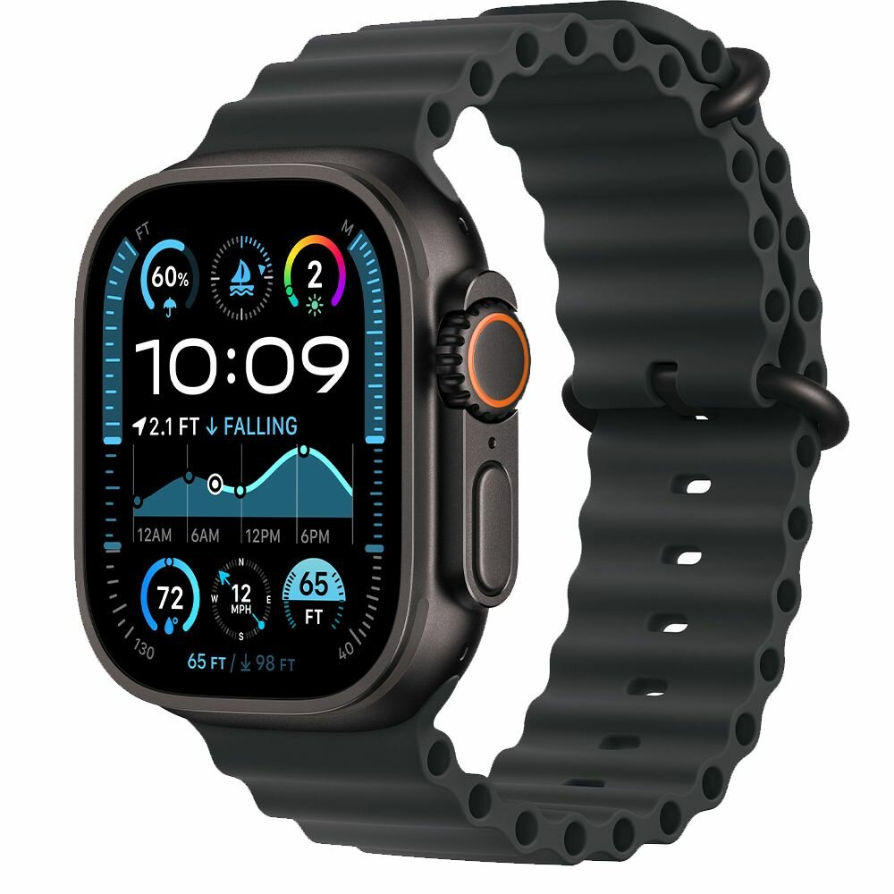 Умные часы Apple Watch Ultra 2 GPS + Cellular, 49mm Black Titanium Case with Black Ocean Band