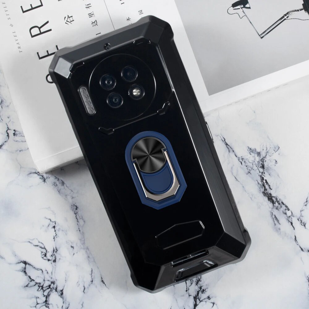 Противоударный чехол с кольцом-держателем для Oukitel WP19, мягкий силиконовый защитный чехол из ТПУ