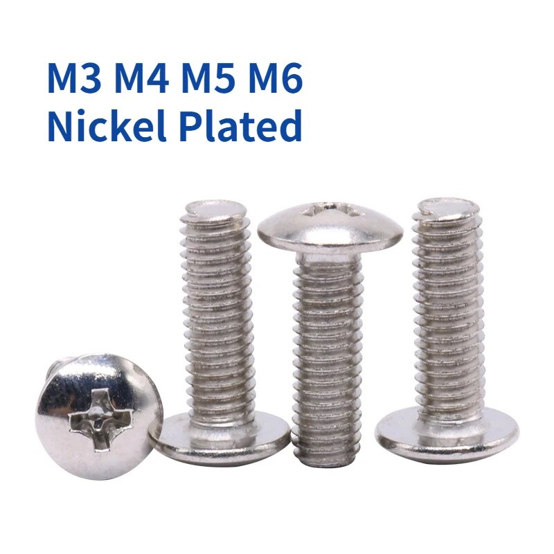 Никелированные болты М3/М4/М5/М6 M3 -30pcs, 8mm