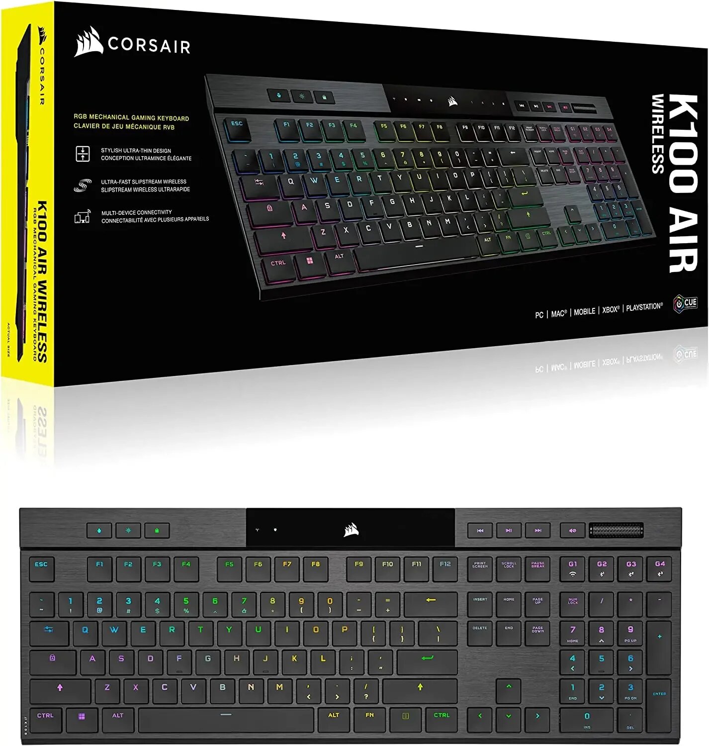 CORSAIR K100 AIR RGB Беспроводная Механическая Клавиатура