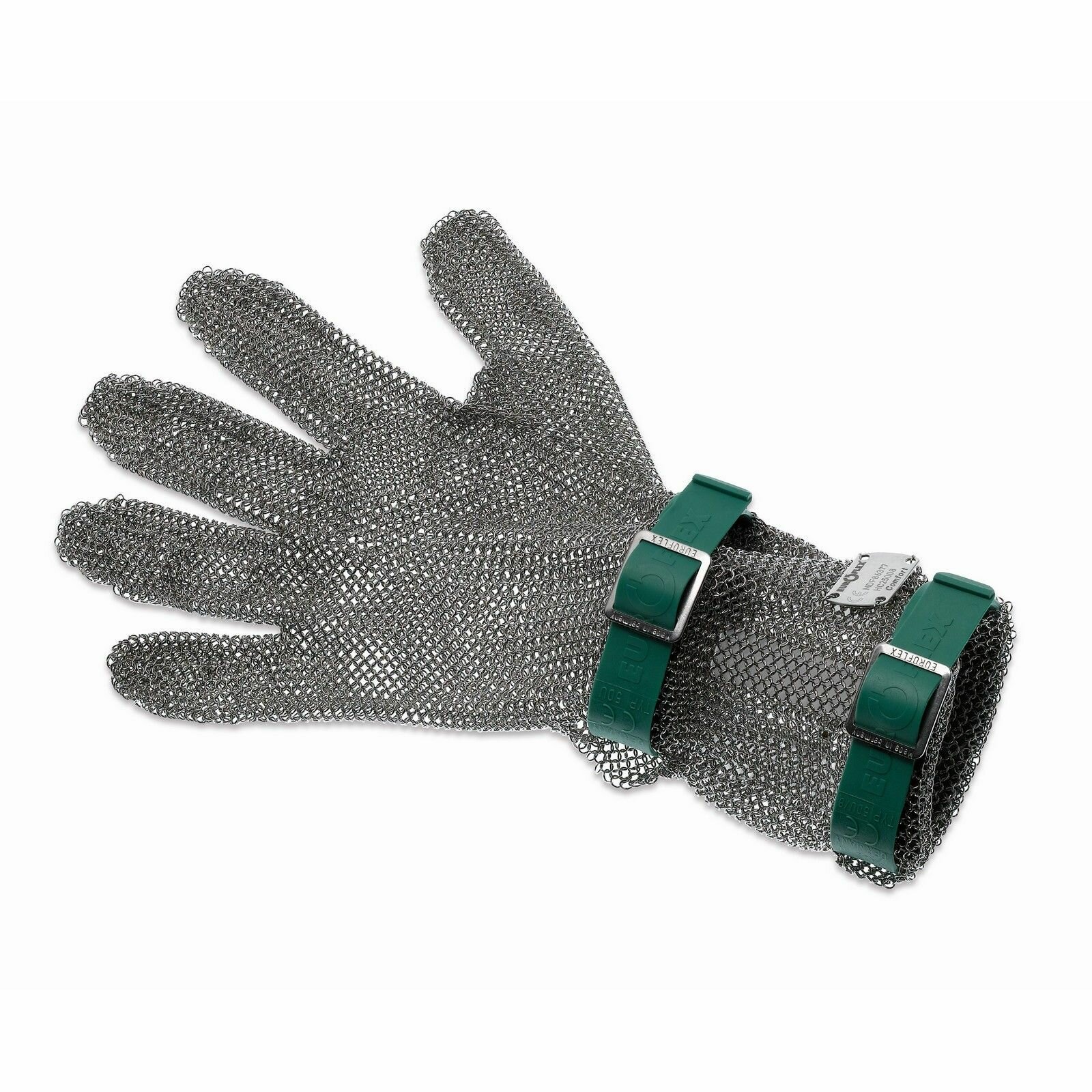 Кольчужная перчатка для разделки мяса, с манжетой 8 см, нержавеющая сталь, размер XS, Euroflex.