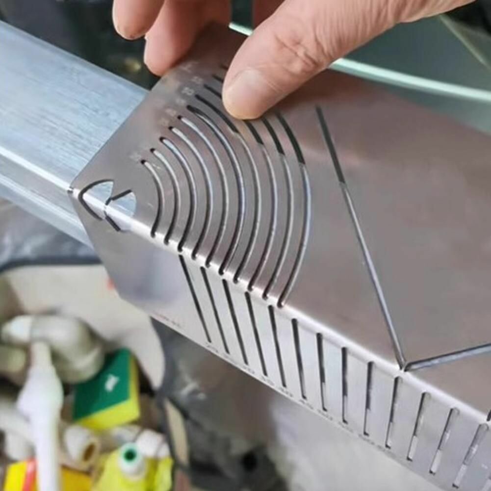 Многофункциональная фигурная четырехсторонняя линейка Складная линейка из нержавеющей стали