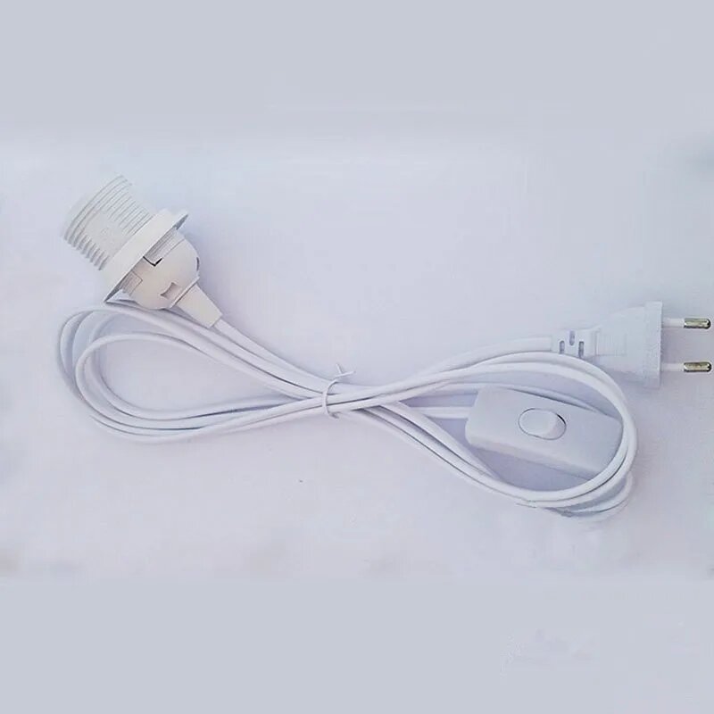 Кабель питания 1,8 м, Цоколи для ламп E27, круглая вилка с переключателем, провод для люстры E14, патрон для лампы 220 В, розетка для подвесного освещения Е14