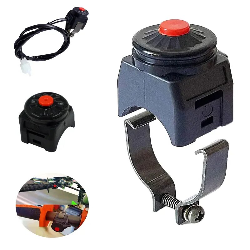 Универсальный мотоциклетный выключатель, красная кнопка, звуковой сигнал, стартер, велосипед для грязи, квадроцикл, UTV, двойной спортивный для рулей 22 мм