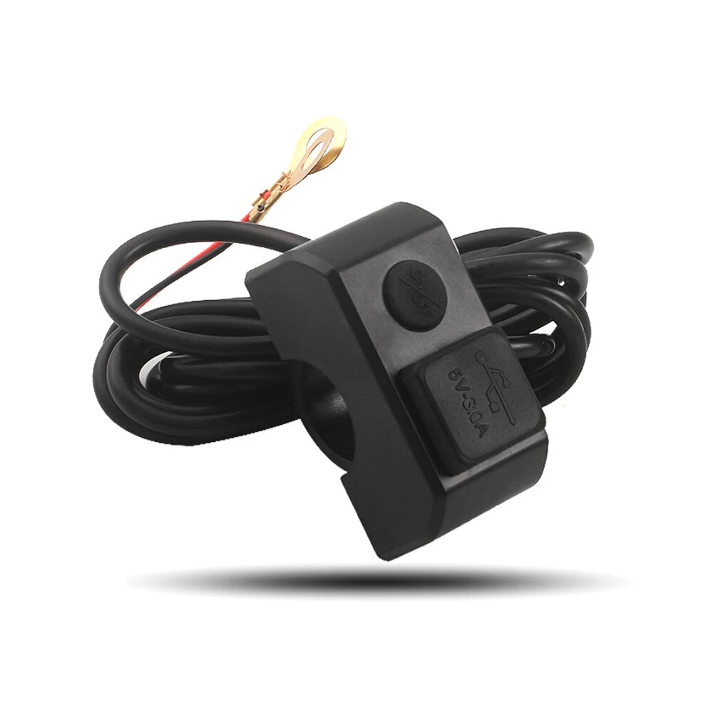 Зарядное устройство на руль мотоцикла с 2 Usb-портами, от 12 В до 5 В, 3 А
