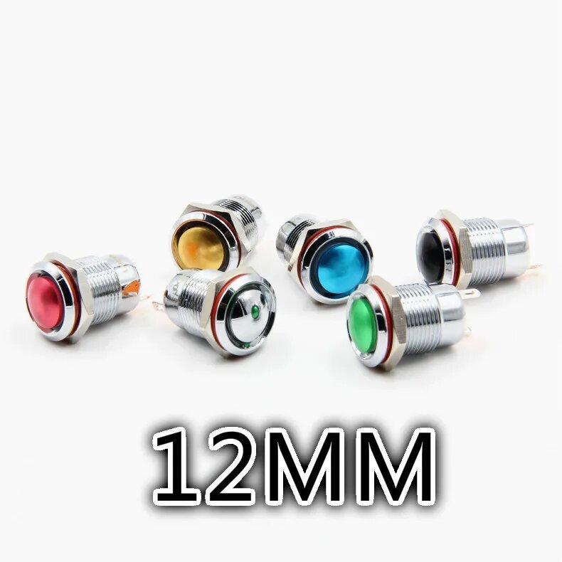 Металлический переключатель ZHRIVOER 12 мм, белый, Self-locking