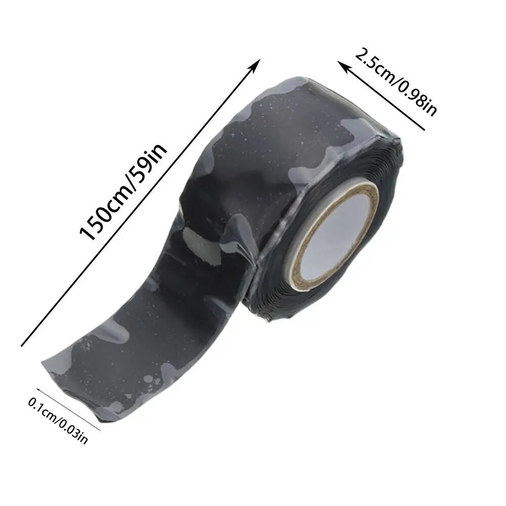 Силиконовая лента для труб, силиконовая резина, водонепроницаемая ремонтная лента-самоклеящаяся, устойчивая к высоким температурам и давлению изоляционная лента