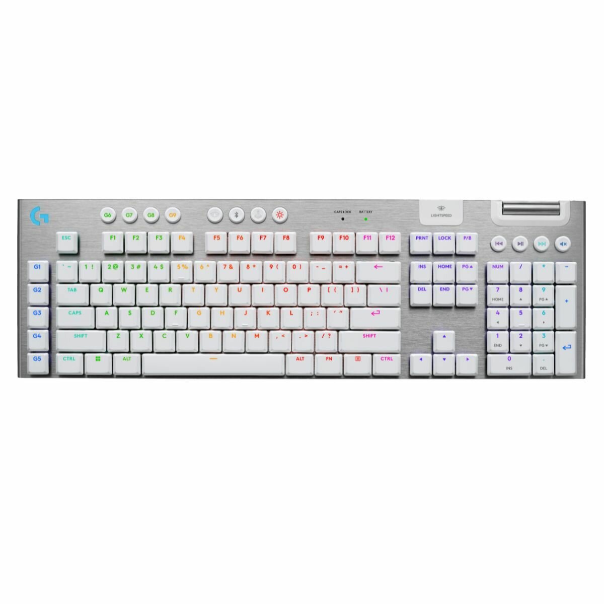 Logitech Игровая клавиатура беспроводная G915 X LIGHTSPEED, (GL Tactile Brown), Английская раскладка, белый