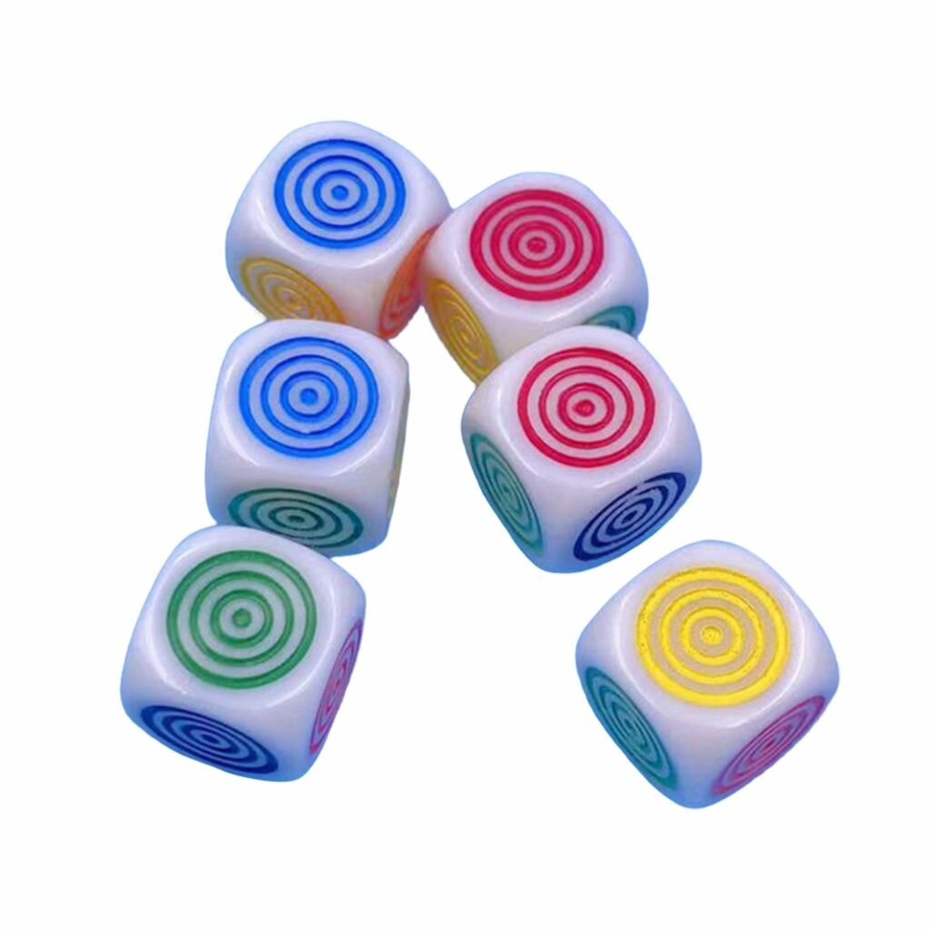 Кубики для семьи, маленькие красочные акриловые шестигранные кубики с точками