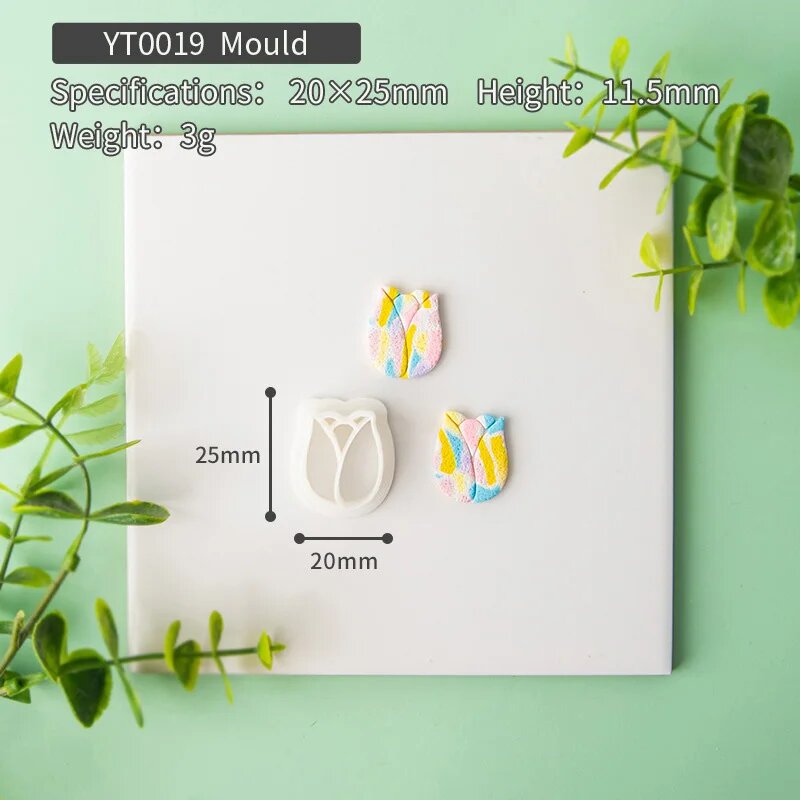Формочка для лепки YT0019, 20x25mm, Белый