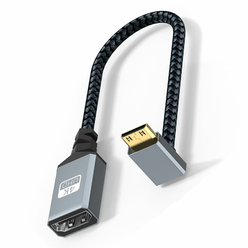 Подключение кабеля Mini HDMI от мужчины к женщине HDMI версии 2.0 4K60H