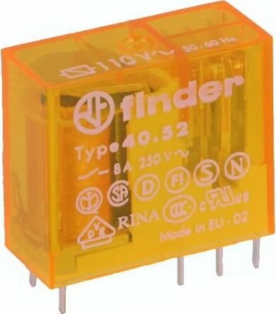 Реле FINDER 40.52.8.110.0000 Миниатюрное универсальное электромеханическое монтаж на печатную плат, 1 шт