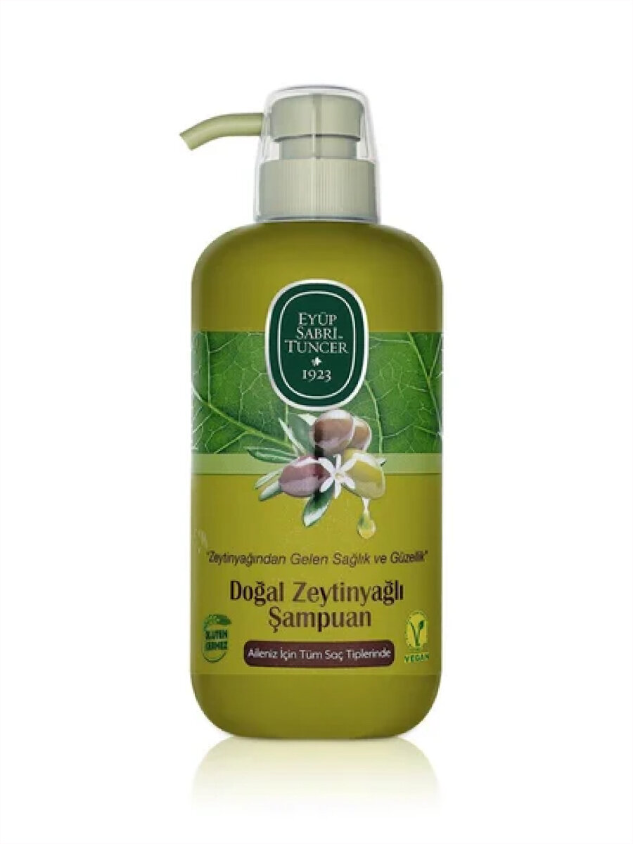 Шампунь Eyup Sabri Tuncer "Natural Olive Oil", для всех типов, с оливковым маслом, дозатор, 600мл