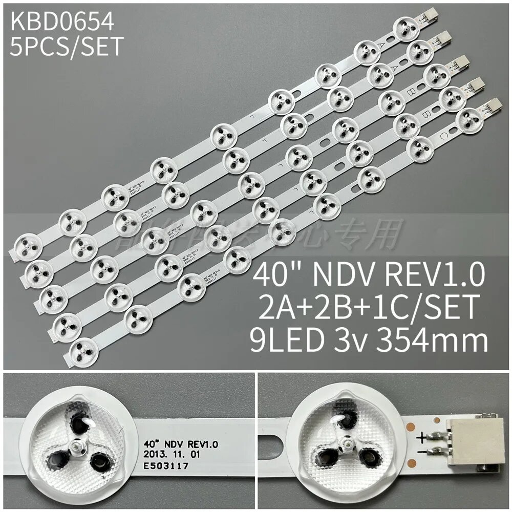 5 шт. светодиодная лента для подсветки 40" KLB NDV REV1.0