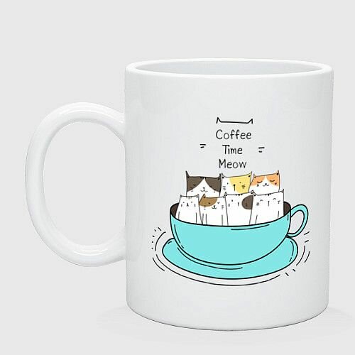 Время кофе МЯУ COFFEE TIME MEOW Керамическая кружка
